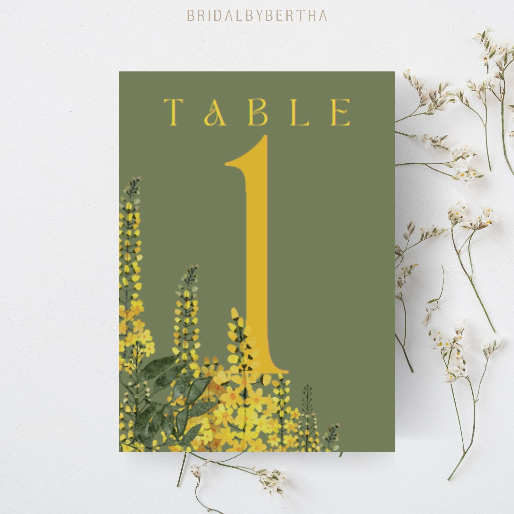 Table Number Template, Minimalist Wedding Table Number Template, Simple ...