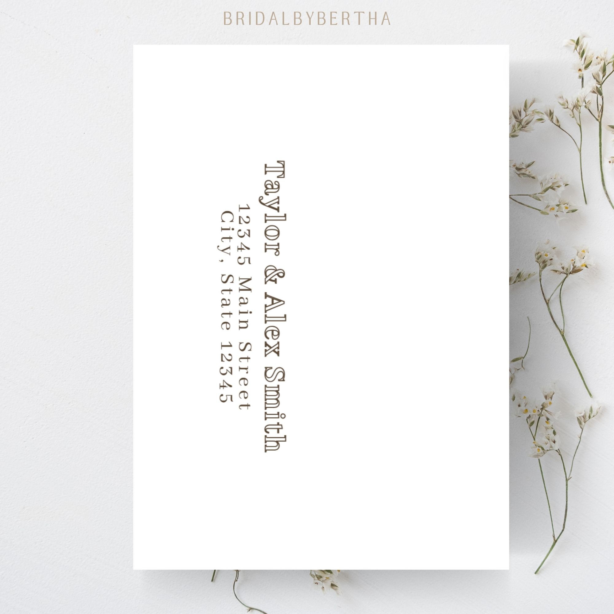 Envelope Template, 5x7 Wedding Invitation, Minimalist and Modern Font ...