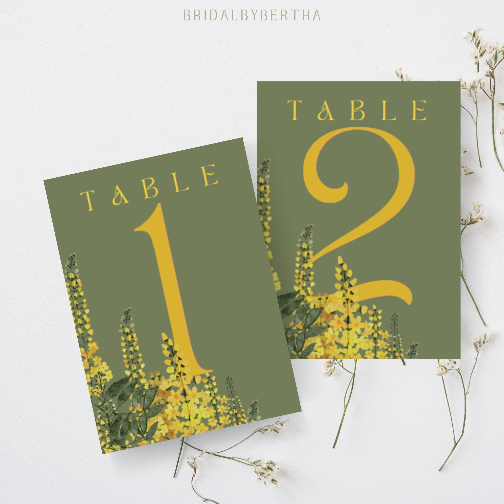 Table Number Template, Minimalist Wedding Table Number Template, Simple ...