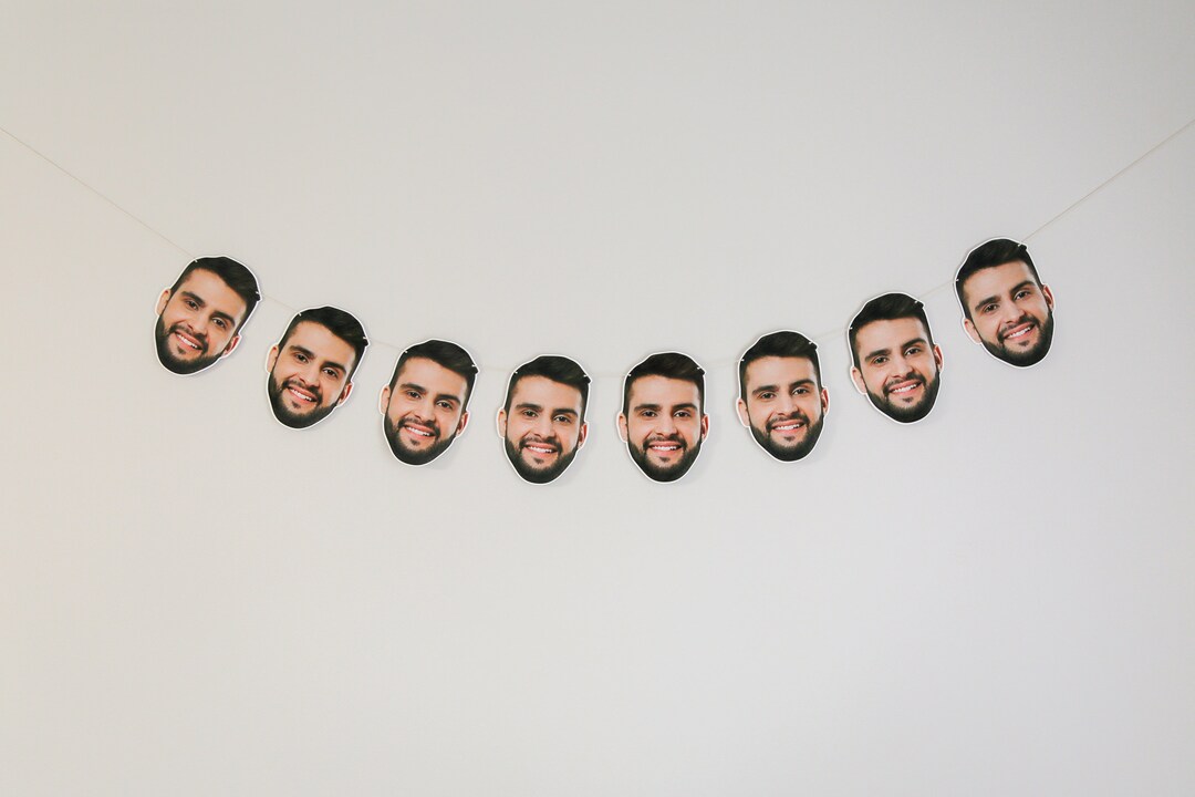 CUSTOM FACE BANNER, Happy Birthday Party Decor, Bachelorette Hen Bridal ...