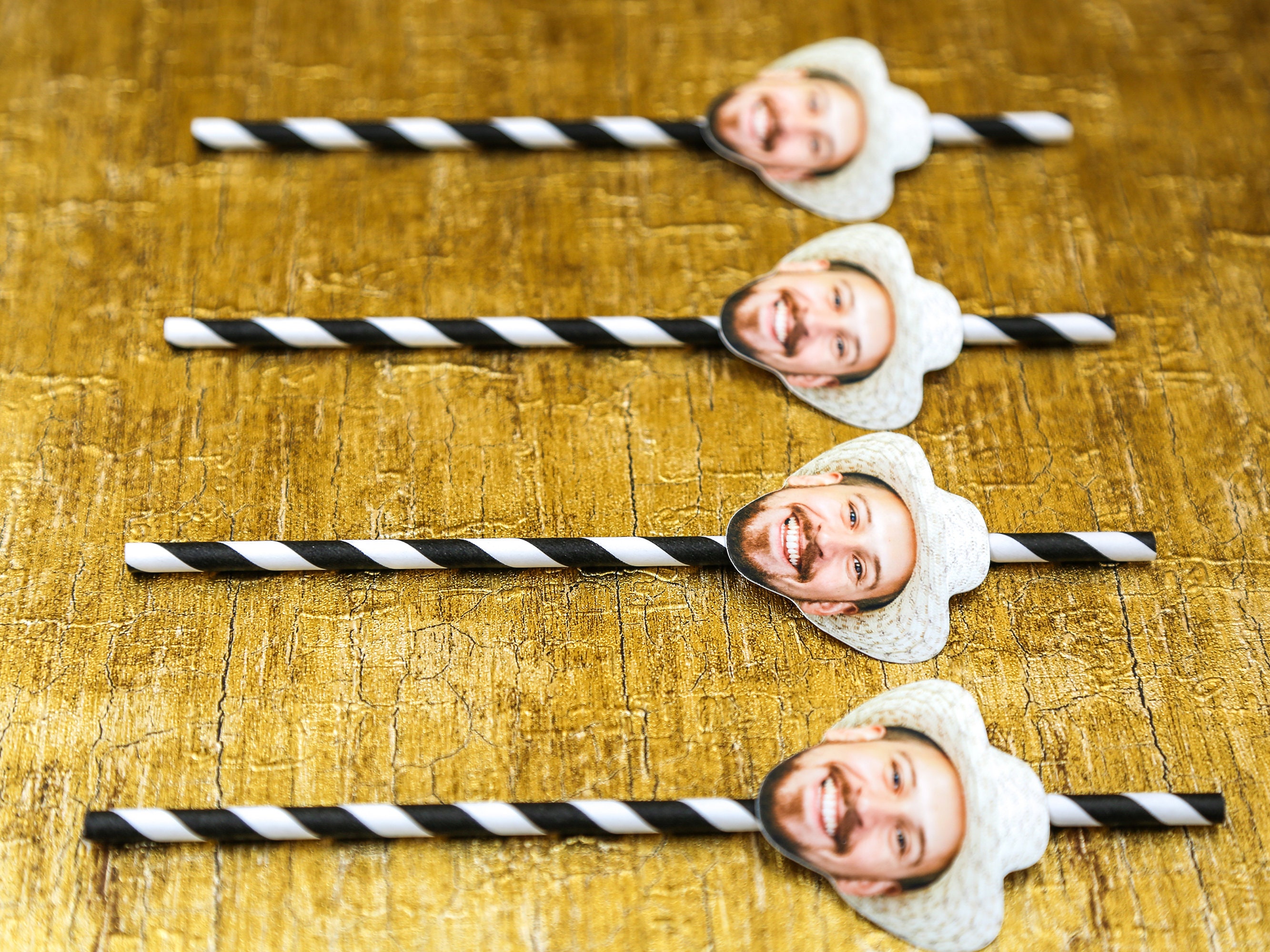 CUSTOM FACE STRAW Toppers Birthday Party Decor Bachelorette | Etsy