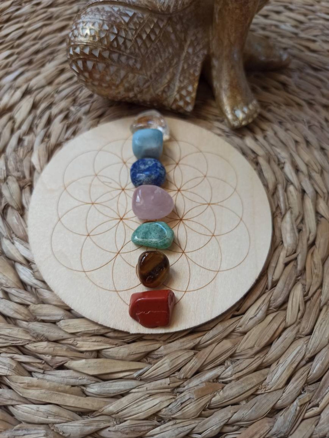My 7 Chakras Kit. Set of 7 Crystals With Selenite Stick and Energizer ...