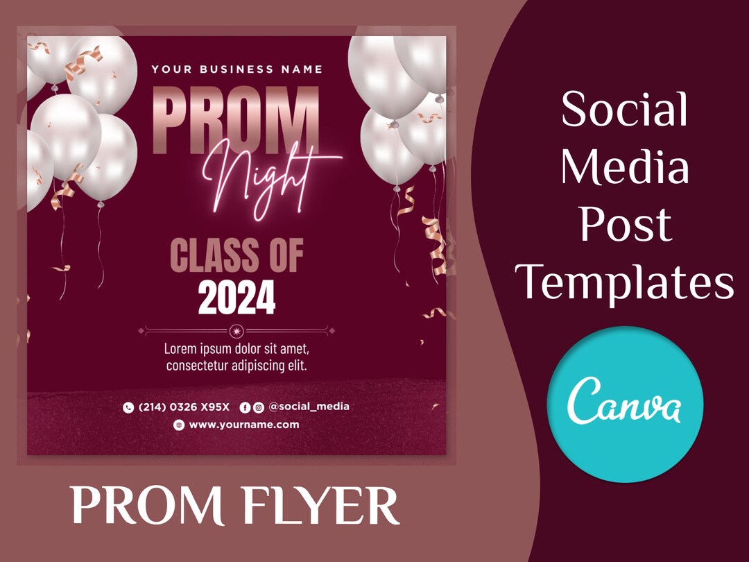 Prom Night Appointment Flyers, DIY Flyer Template Design, Prom Season ...