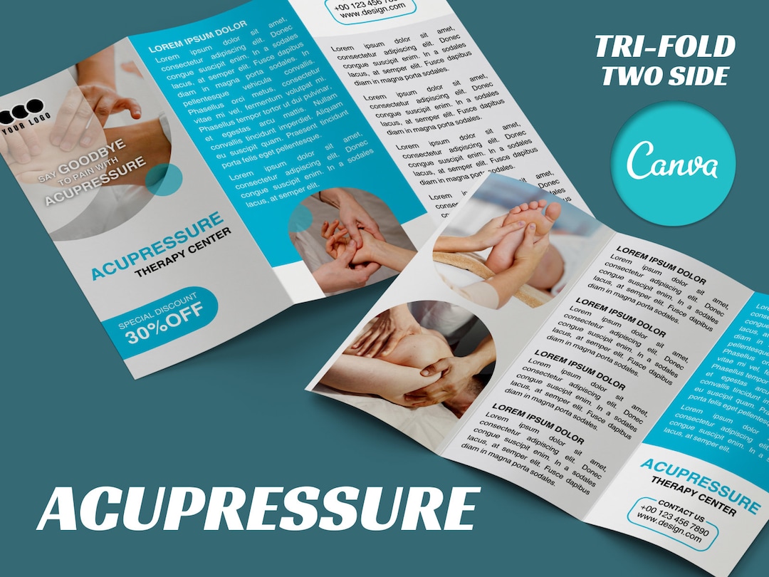 Acupressure Trifold Template - Homeopathy Therapy Trifolds Templates ...