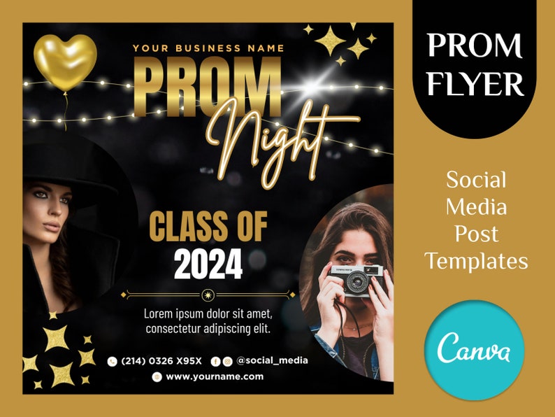 Prom Night Appointment Flyers, DIY Flyer Template Design, Prom Season ...