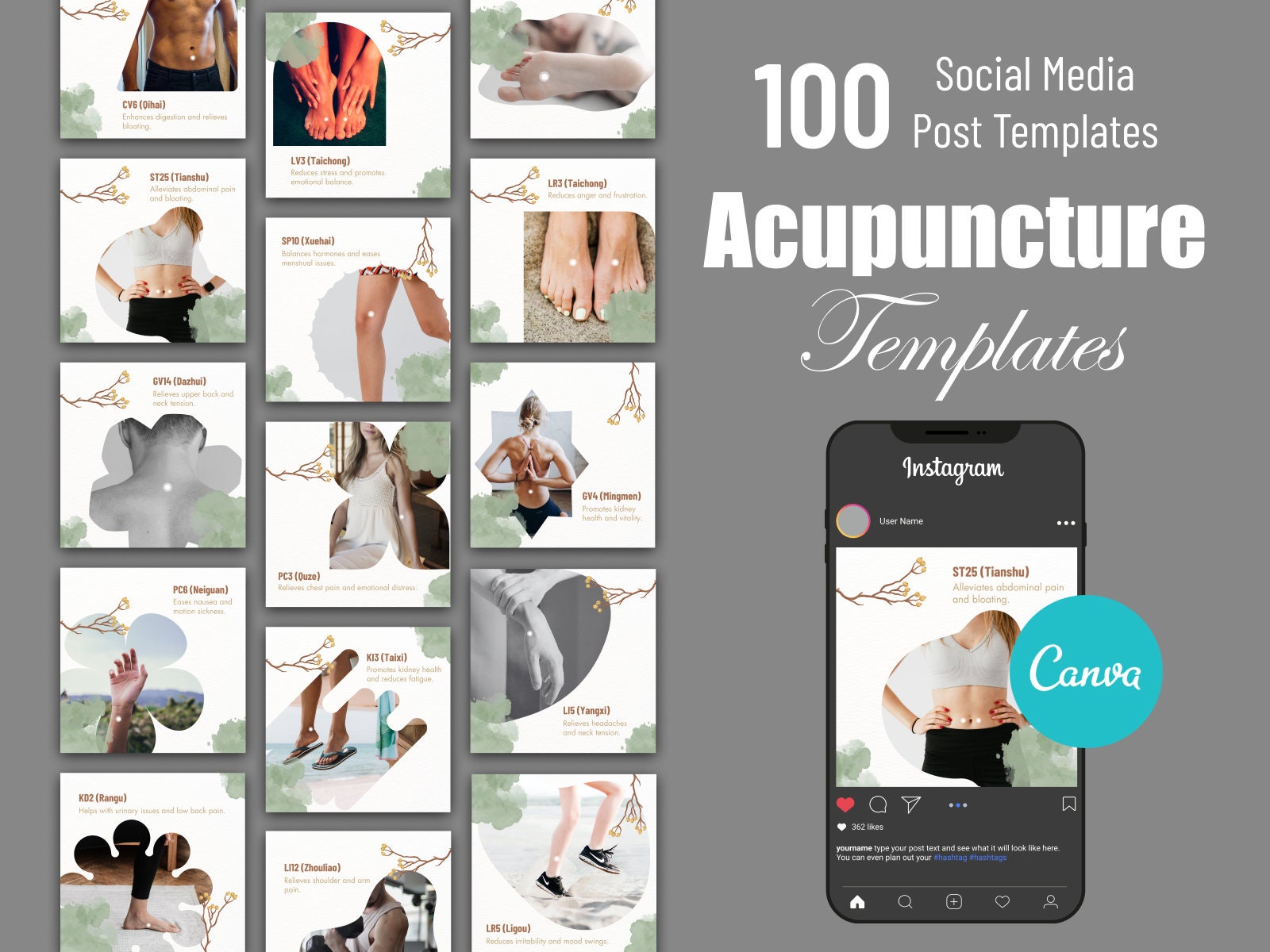 Acupuncture Template - Customizable Instagram Templates for Acupuncture ...