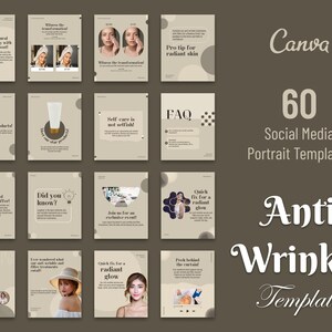 Anti-wrinkle Canva Template: Customizable Anti-wrinkle Social Media ...