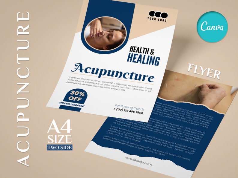 Acupuncture Flyer Template - Homeopathy Acupuncturist Therapy Flyers ...
