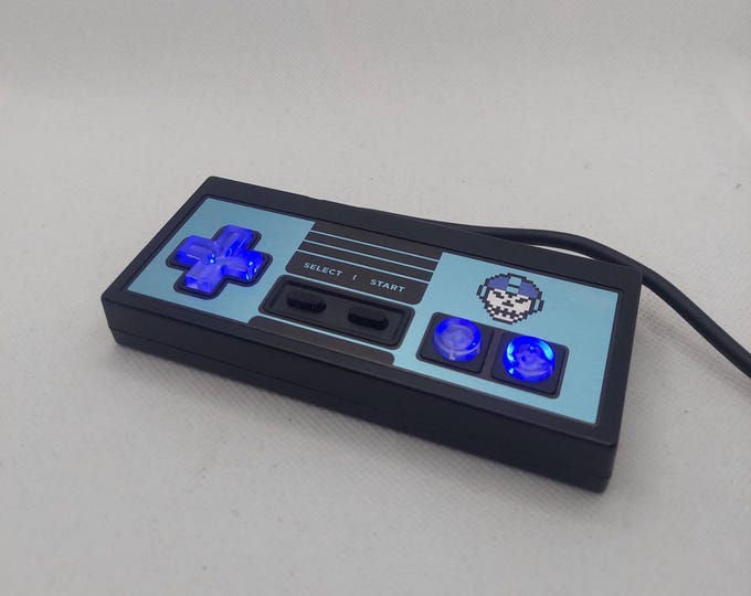 Custom LED Megaman 8-bit Skull NES Controller - Etsy