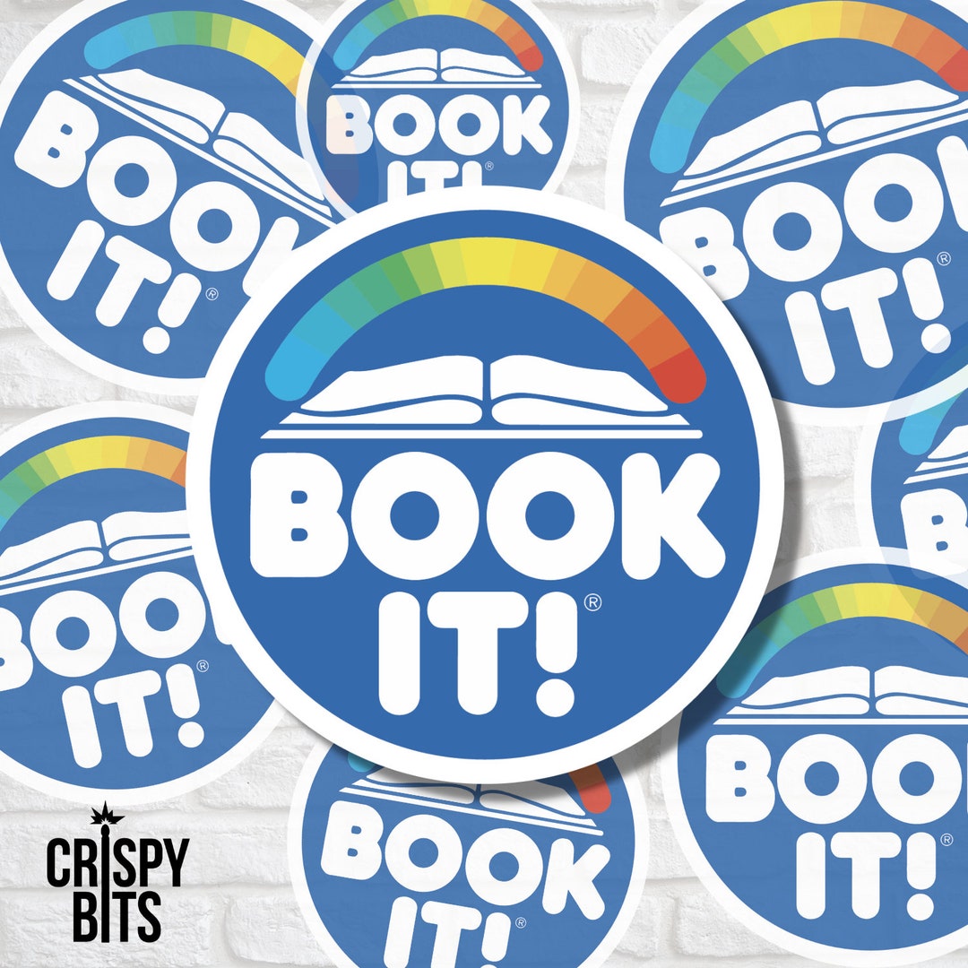 Book It Sticker Funny Sticker Nostalgia Sticker Pizza - Etsy