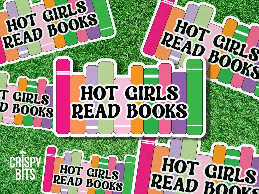 Hot Girls Read Books Sticker | Book Tok Sticker | Girl Power Sticker ...