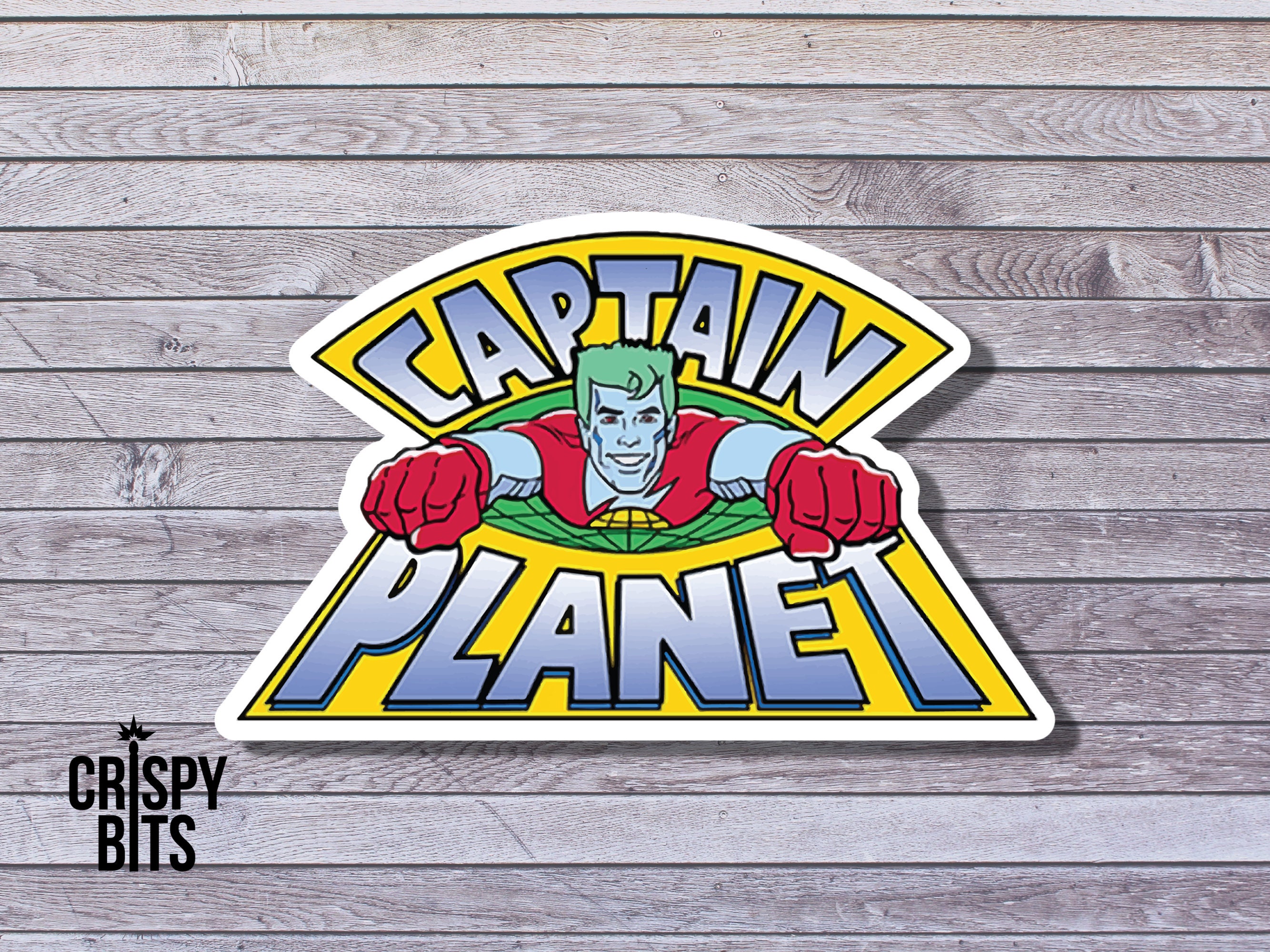 Captain Planet Sticker | Earth Sticker | Recycle Sticker | TV Show ...