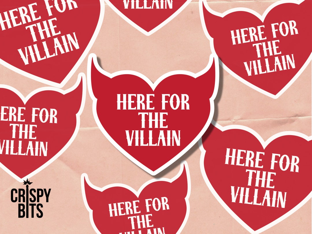 Here for the Villain Sticker | Bad Guy Sticker | Book Sticker | Bookish ...