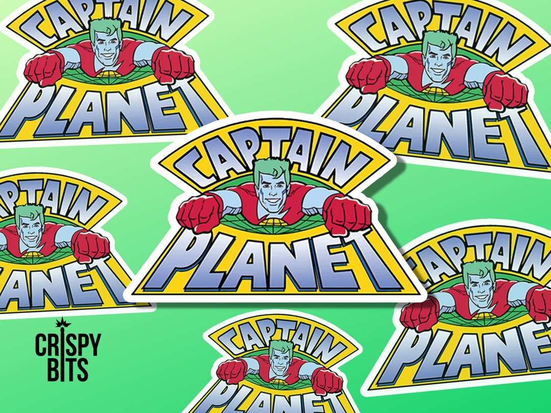 Captain Planet Sticker | Earth Sticker | Recycle Sticker | TV Show ...