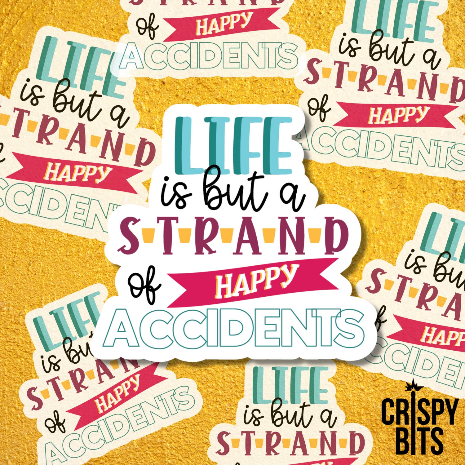 Happy Accidents Sticker / Funny Sticker / Pegatina inspiradora | Etsy