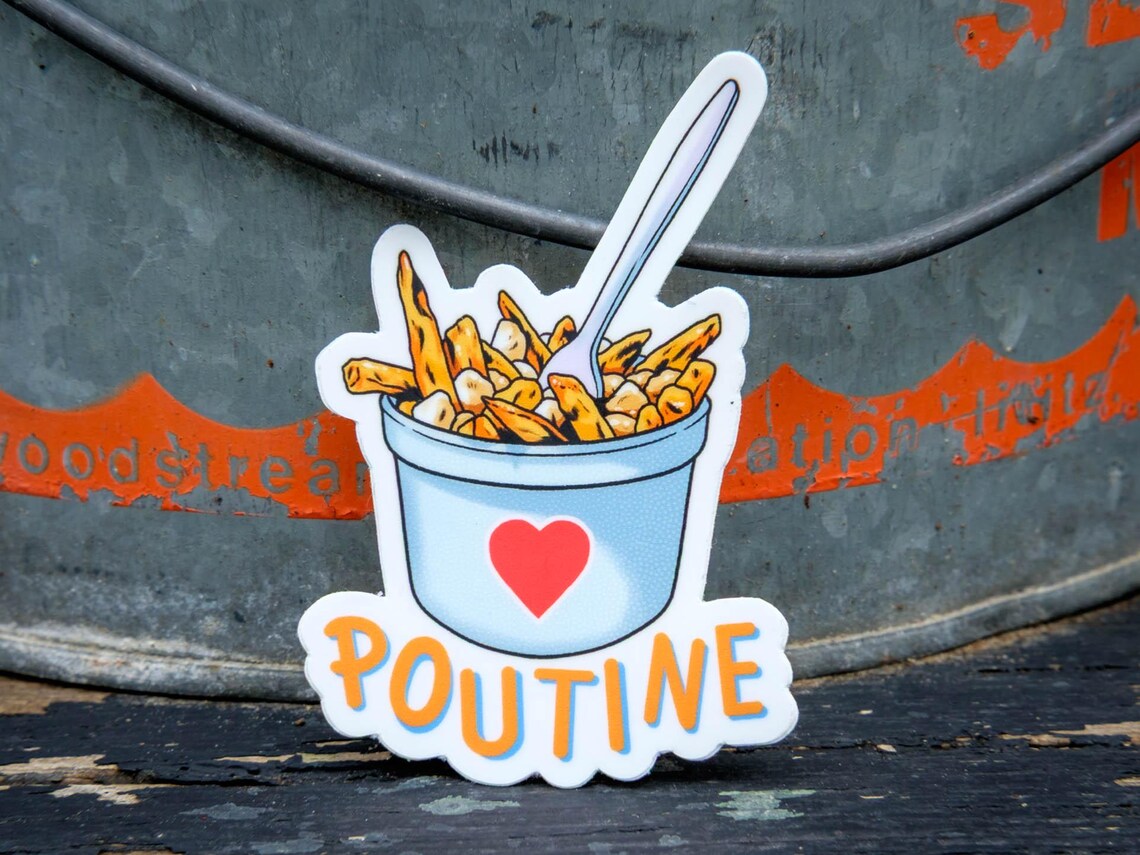 Poutine Love Sticker - Fries Poutine - Fried Food Die-cut Sticker - 2x3 ...
