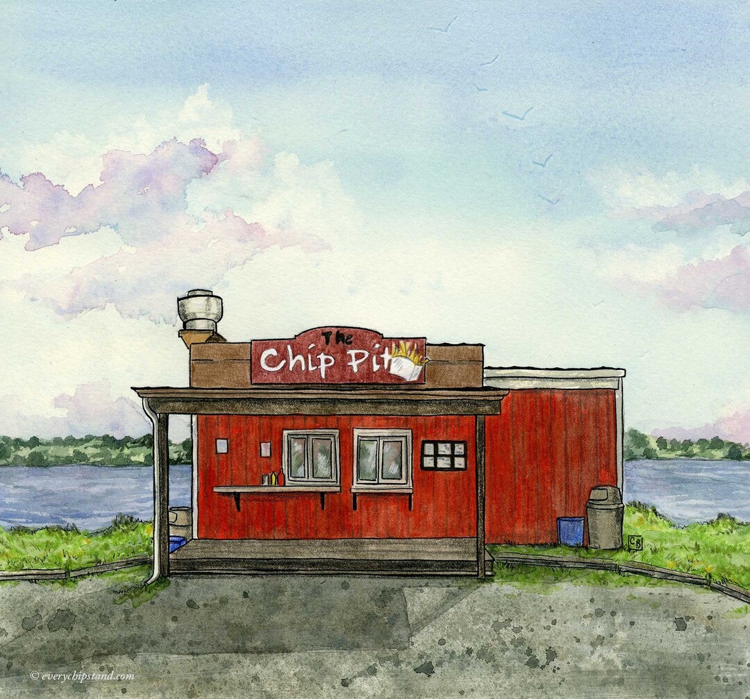 The Chip Pit - Cobden, Ontario - 8.5 X 11" Archival Print of Chip Stand ...