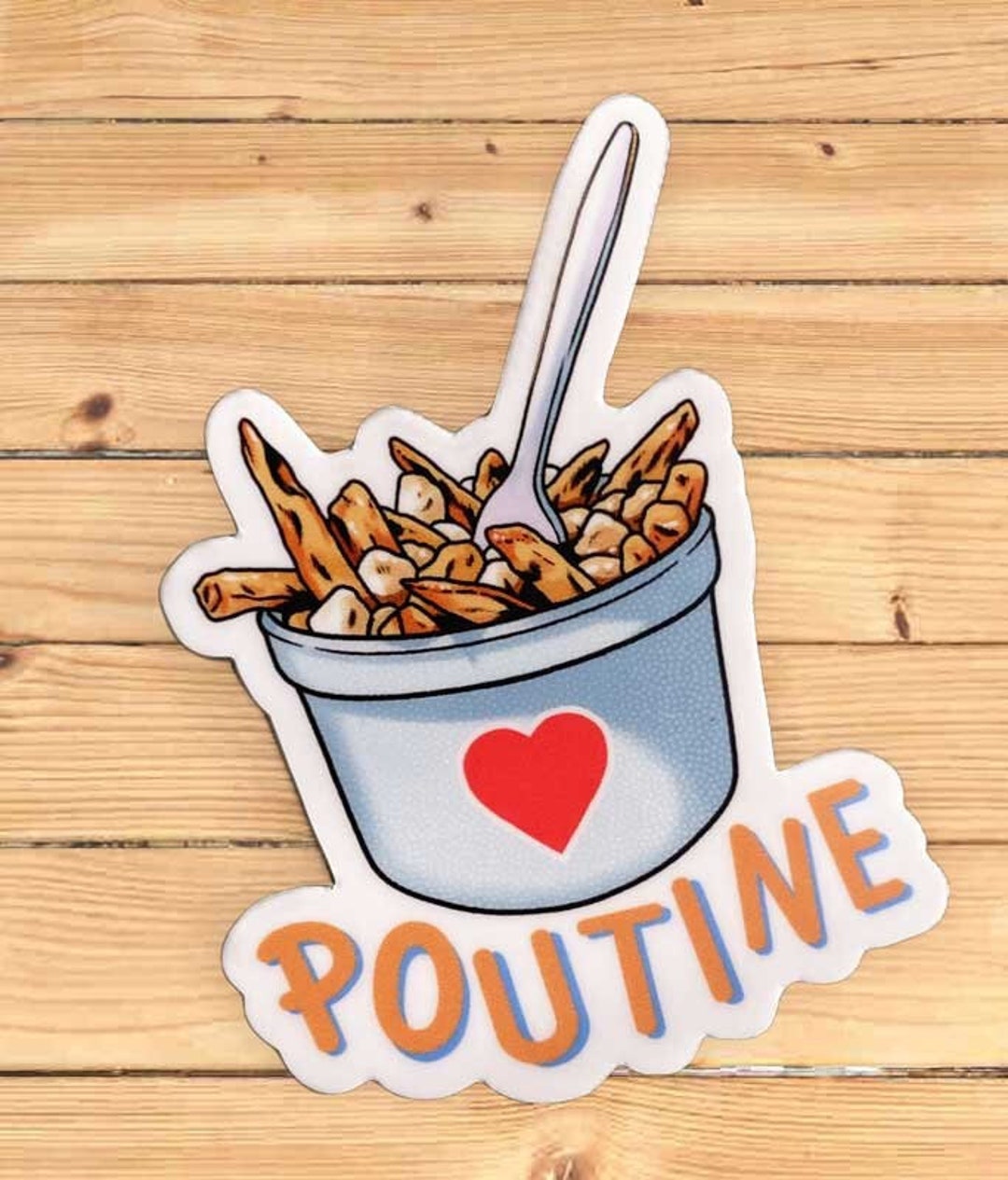 Poutine Love Sticker - Fries Poutine - Fried Food Die-cut Sticker - 2x3 ...