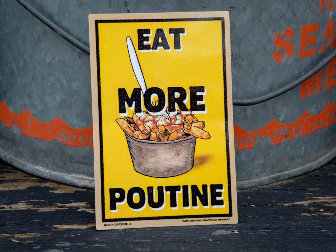 Eat More Poutine Sticker - Poutine Love - Fried Food Vinyl Die-cut ...