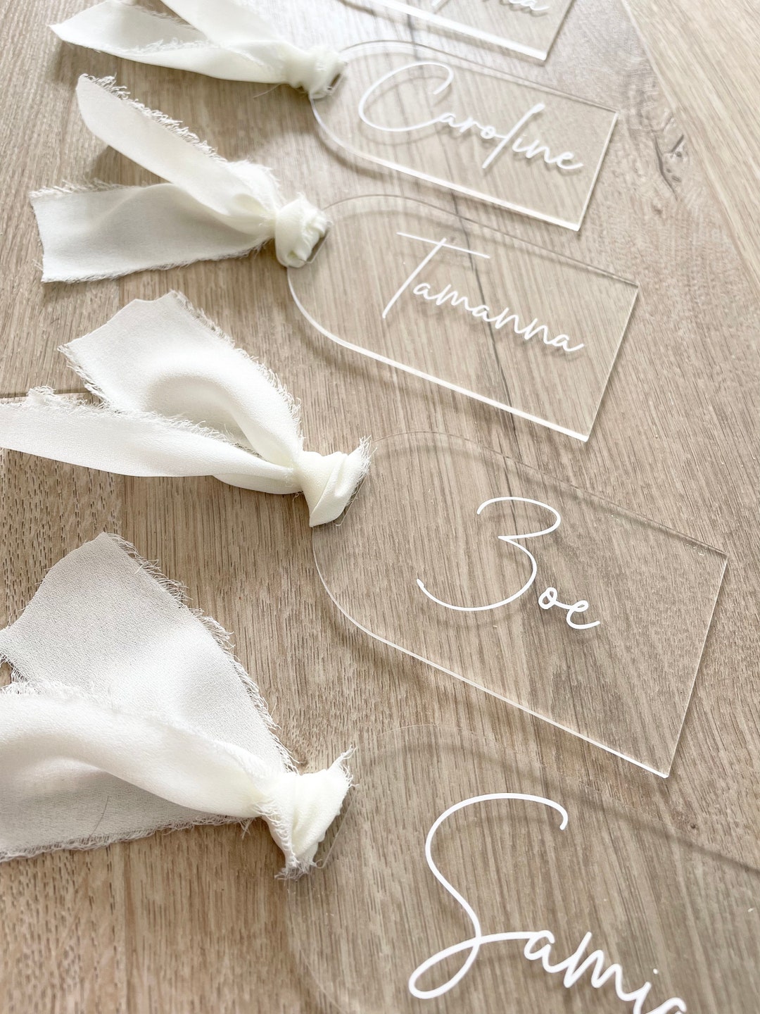 Name Place Tags | Acrylic Gift Tags - Etsy UK
