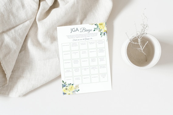 JGA Bingo Junggesellinnenabschied Spiel Zum Ausdrucken - Etsy