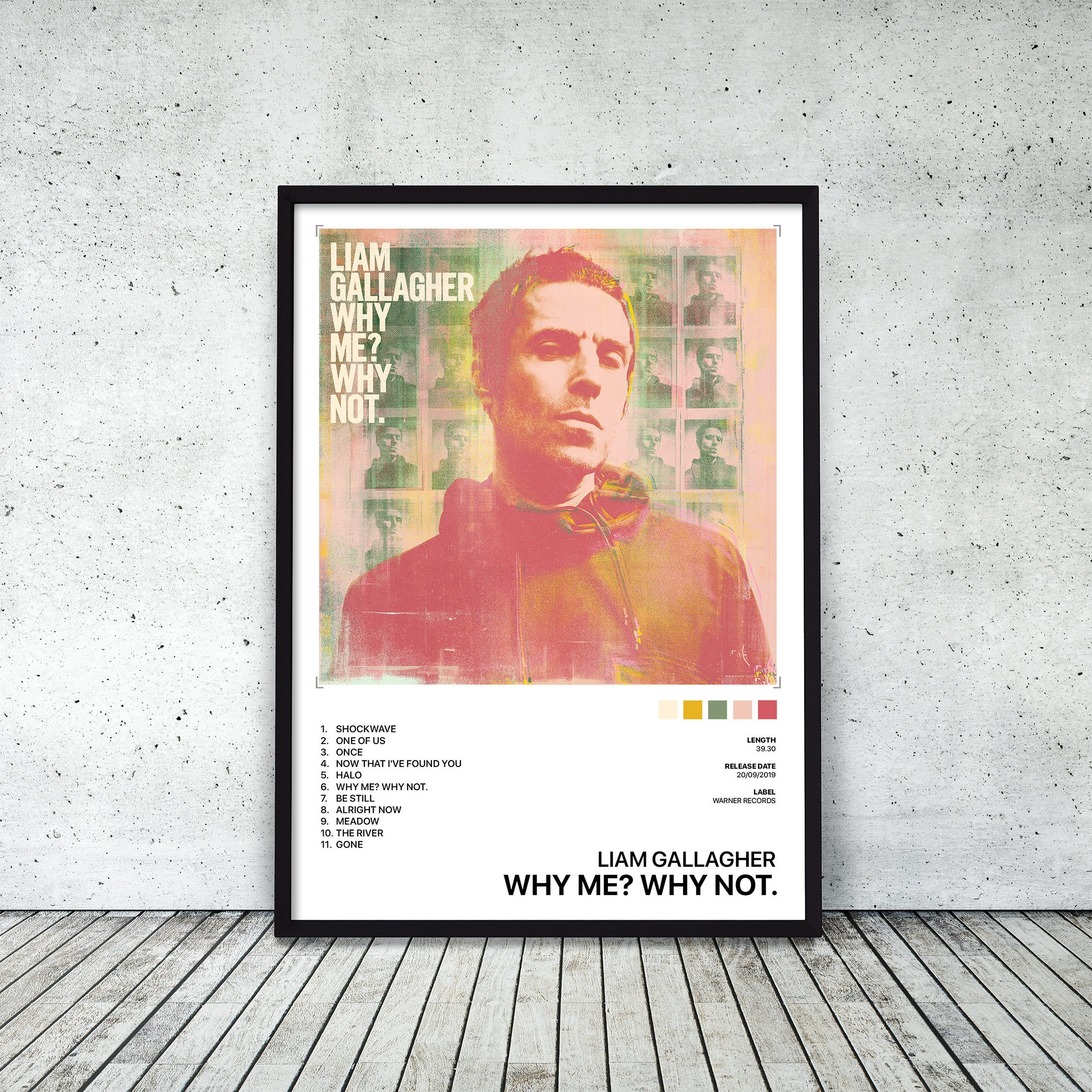 Liam Gallagher Why Me Why Not Album Cover Art Poster Print Etsy
