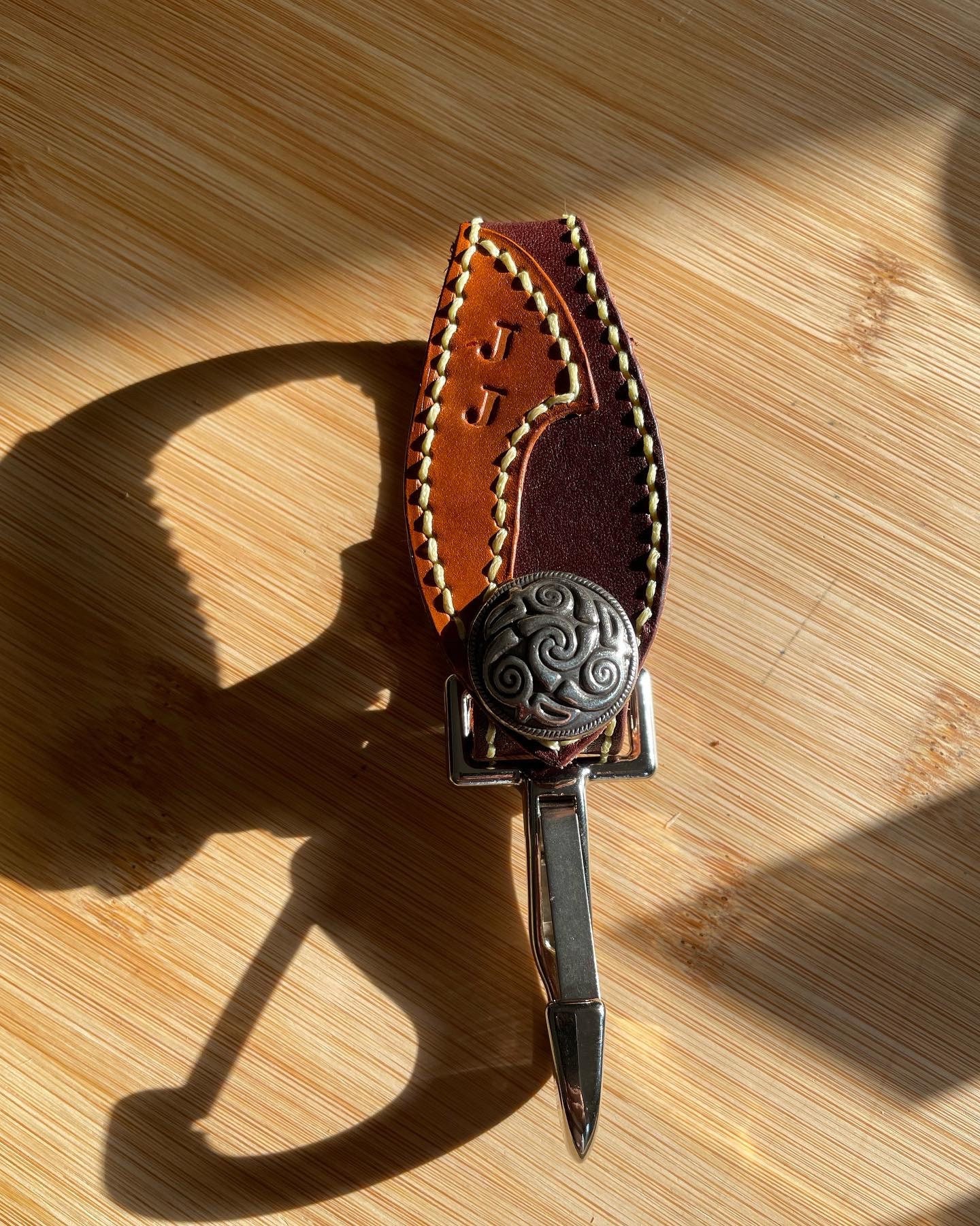 Personalised Leather Keyring With Concho - Etsy