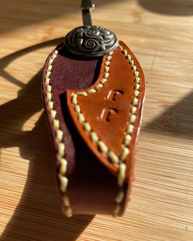 Personalised Leather Keyring With Concho - Etsy