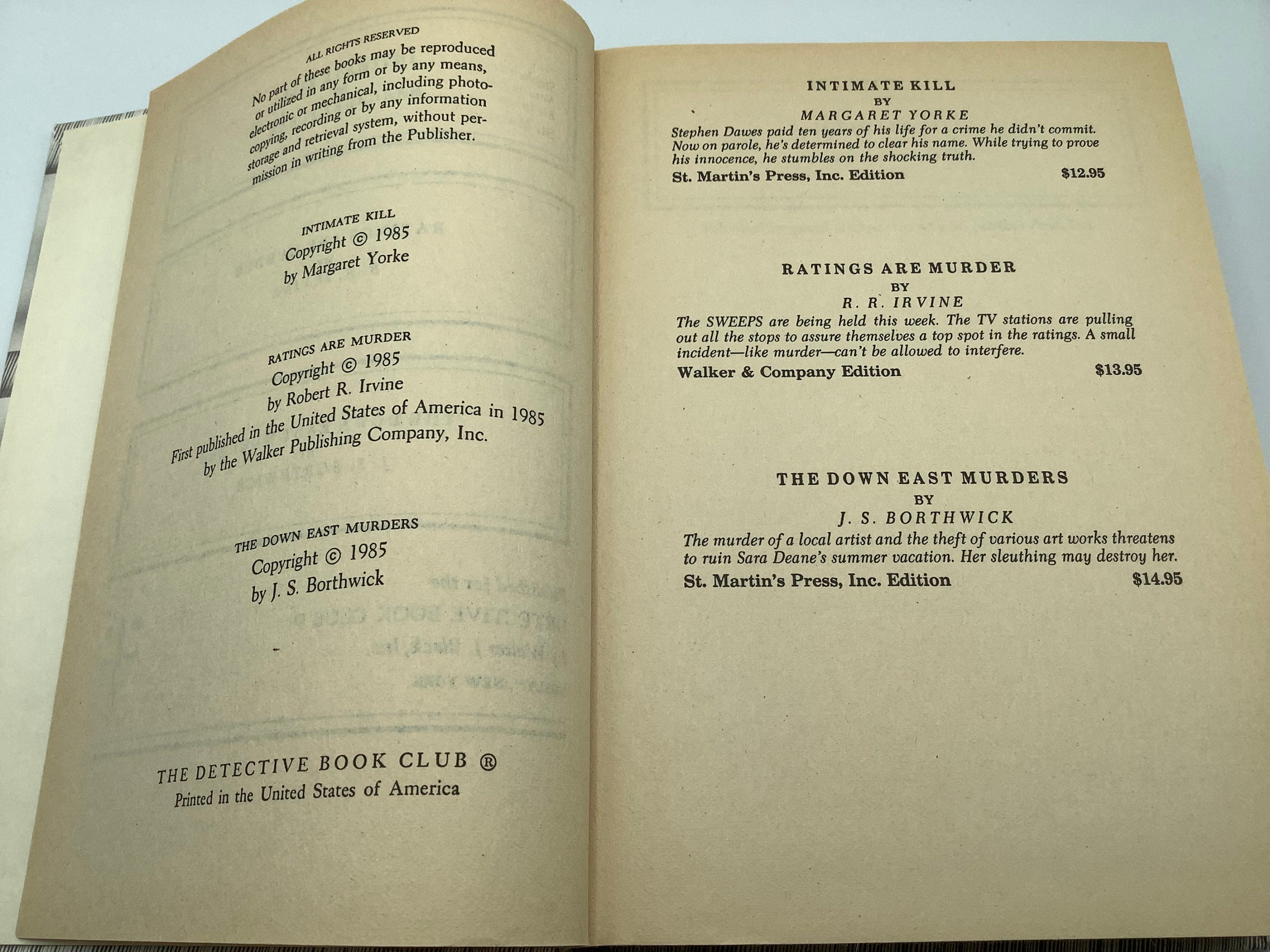The DETECTIVE BOOK CLUB. 3-in-1 Mystery Omnibuses Published by Walter J ...