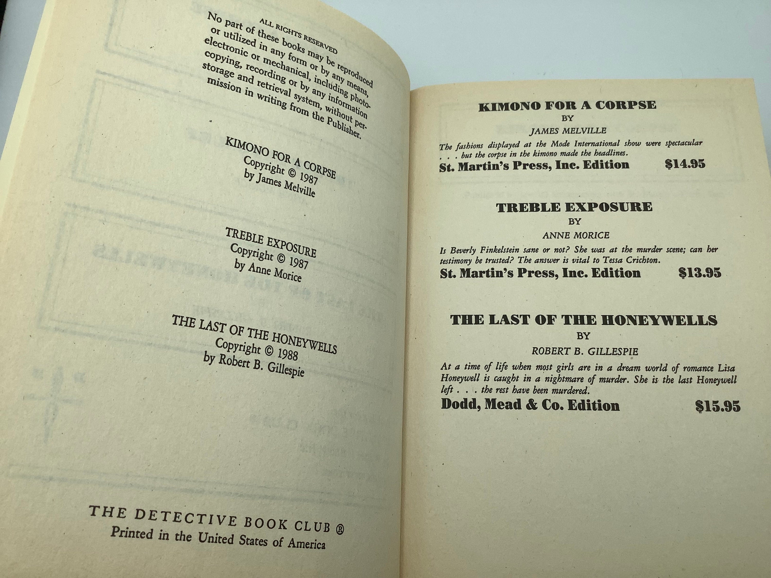 The DETECTIVE BOOK CLUB. 3-in-1 Mystery Omnibuses Published by Walter J ...