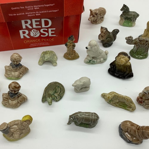Red Rose Tea Figurines. Vintage Wade Animal Figures. - Etsy Canada