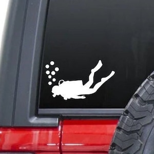 Scuba Diver Waterproof Sticker Vinyl Decal for Phone Laptop Tablet ...
