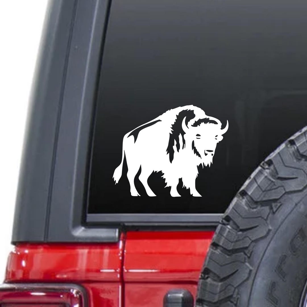 Bison Buffalo Waterproof Sticker Vinyl Decal for Phone Laptop Tablet ...