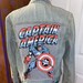 Captain America Denim Jacket - Etsy
