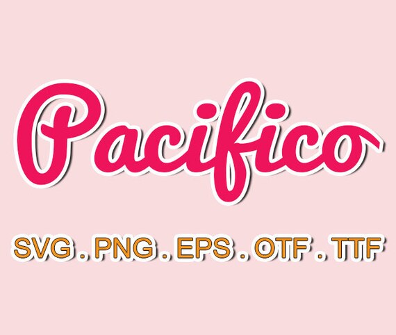 Drawing & Illustration Pacifico Vector Font graphics files for CRICUT ...