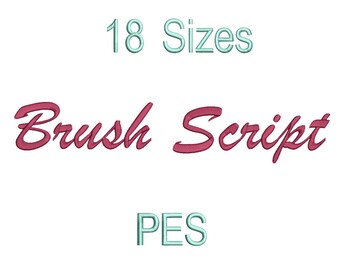 Brush Script Font,DST,Calligraphy Fonts,Machine Embroidery,Embroidery ...