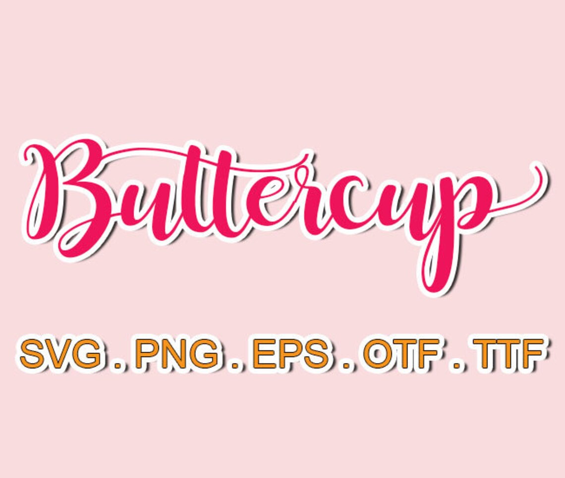 Buttercup Font Svg Filesotf for Cricutsvg Sillhouttesvg | Etsy UK