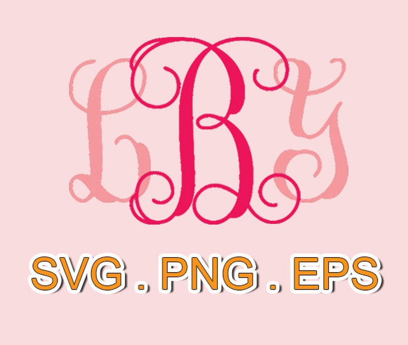 Interlocking Monogram Font Svg Filessvg Sillhouttesans Serif | Etsy