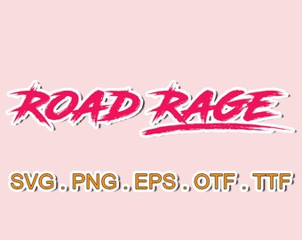 Road Rage Font Svg - Etsy
