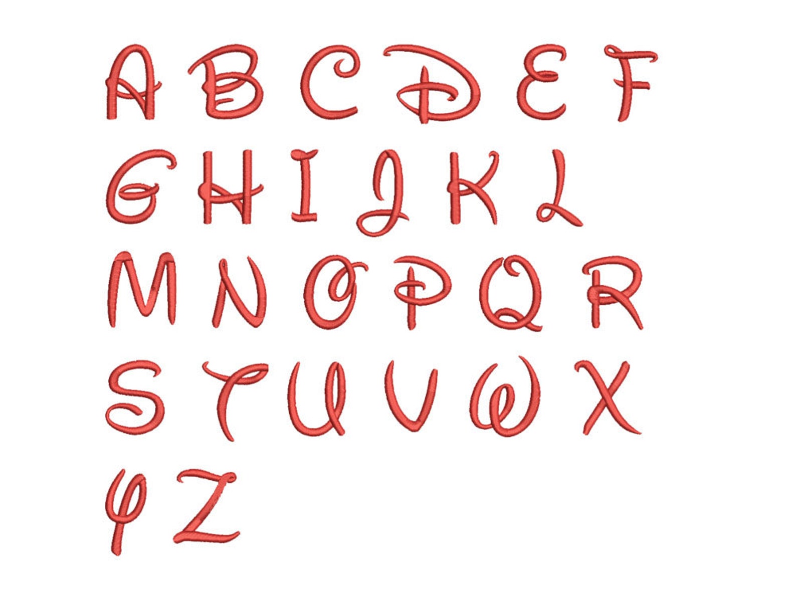 Disney FontPESCalligraphy FontsMachine | Etsy