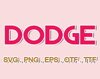 Dodge Font Svg - Etsy