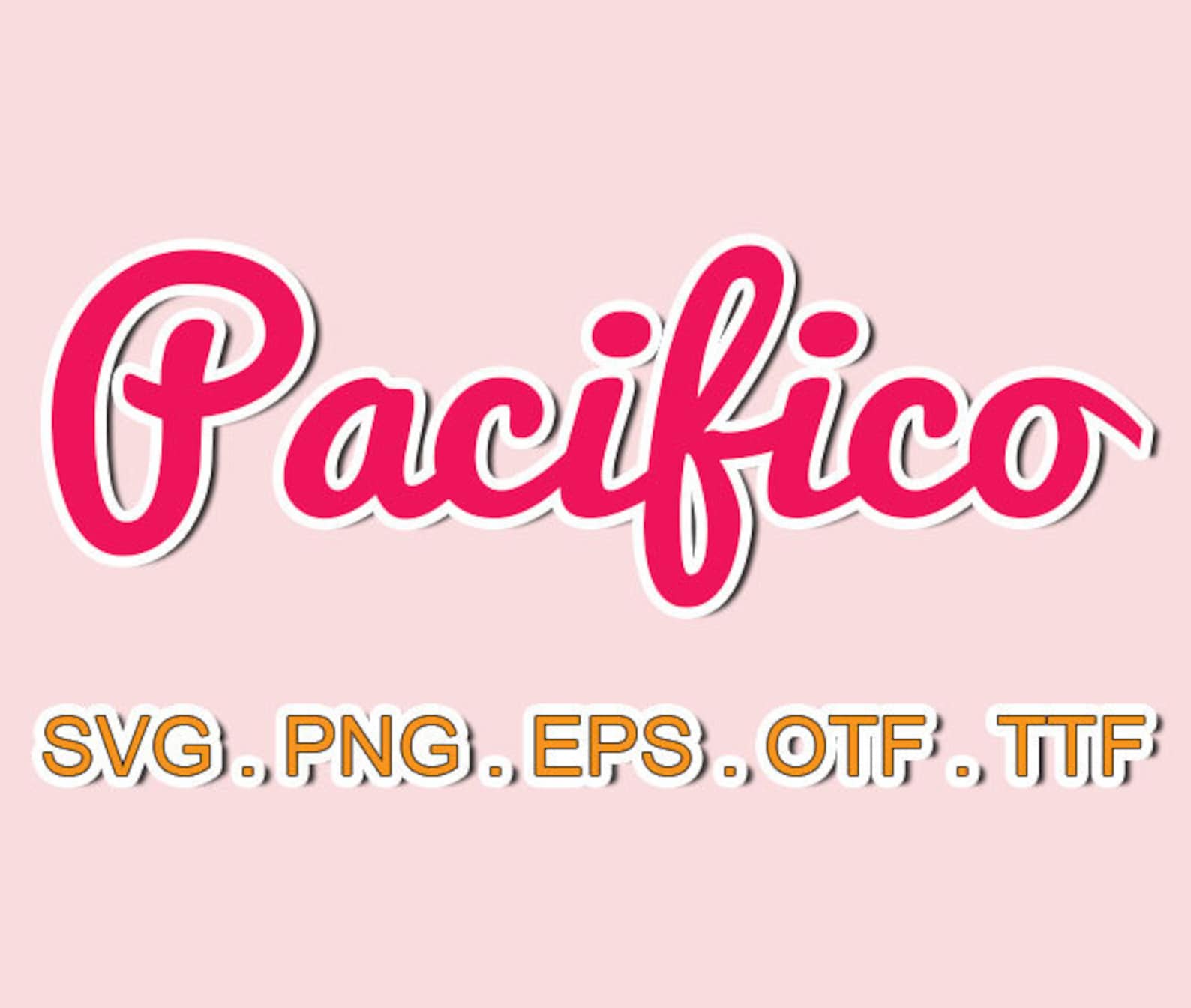 Pacifico Font Svg Filesotf for Cricutsvg Sillhouttesvg - Etsy