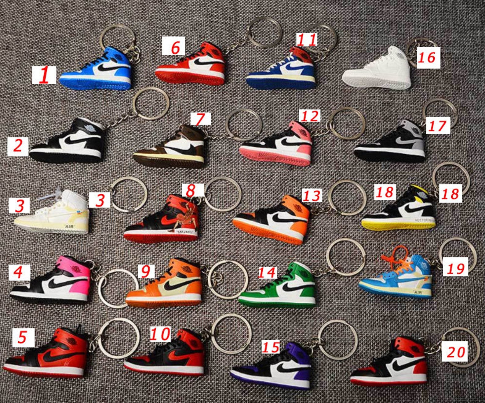 Mini Jordan 1 Portachiavi Portachiavi Nike Air 3D Mini Scarpa - Etsy Italia