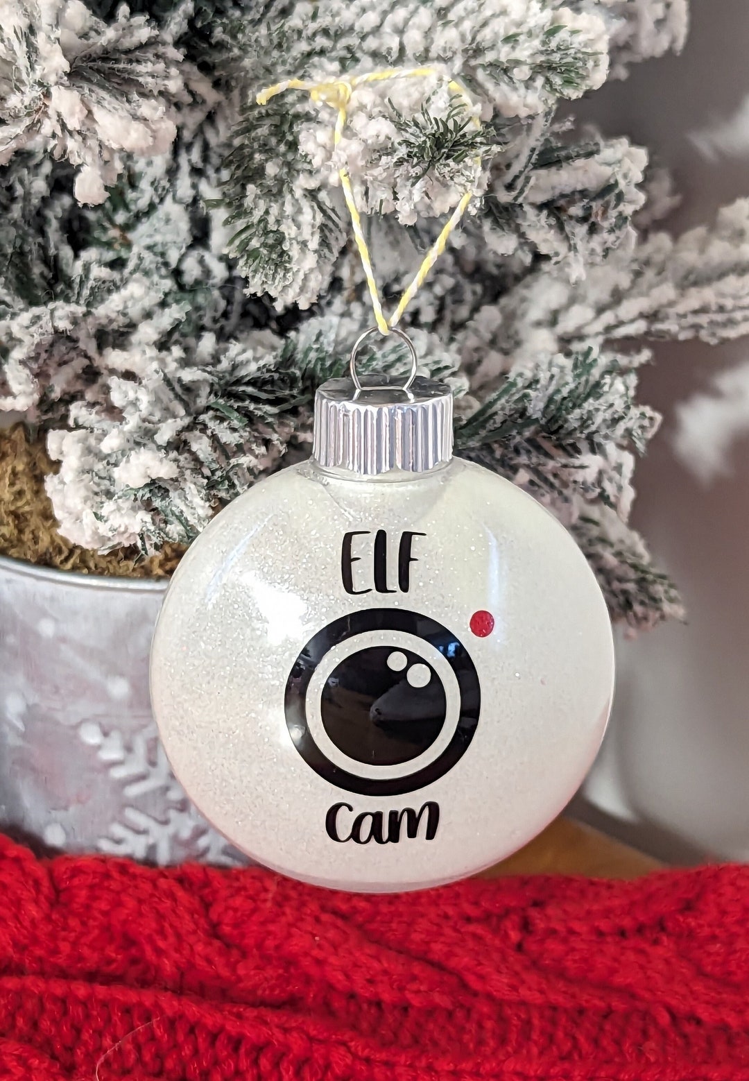 Elf Cam Christmas Ornament Glow in the Dark Elf on a Shelf Camera Xmas ...