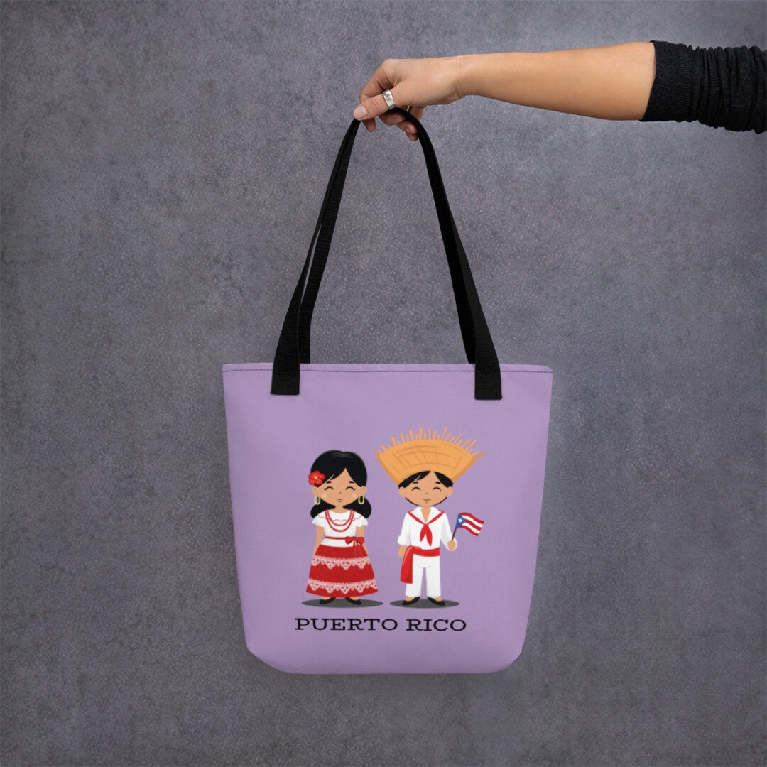 Puerto Rico Jibaro Kids 15"x15" Small Tote Bag | Traditional Clothes ...