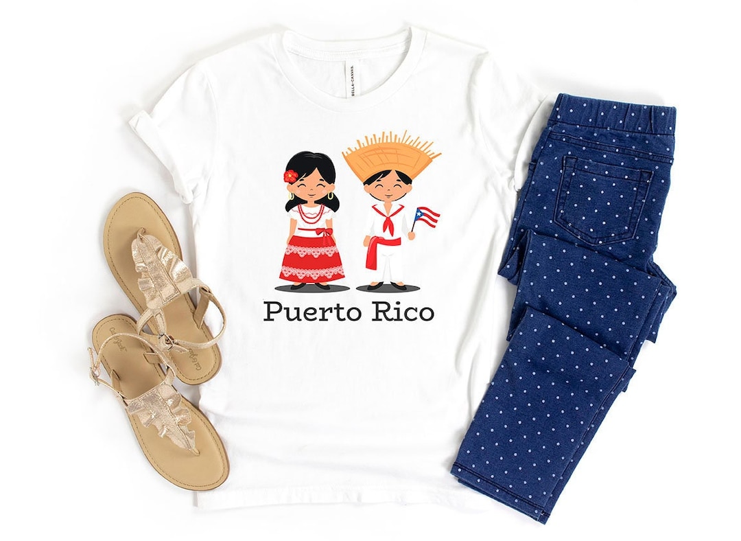 Youth Size | Puerto Rico Jibaro Kids Unisex Shirt | Traditional Clothes ...