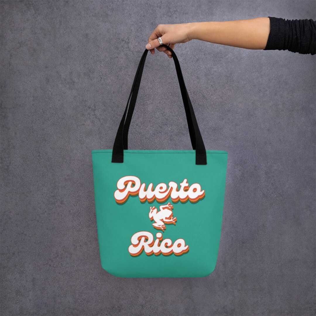 Retro Puerto Rico 15"x15" Small Tote Bag | Puerto Rican Tote Bag ...