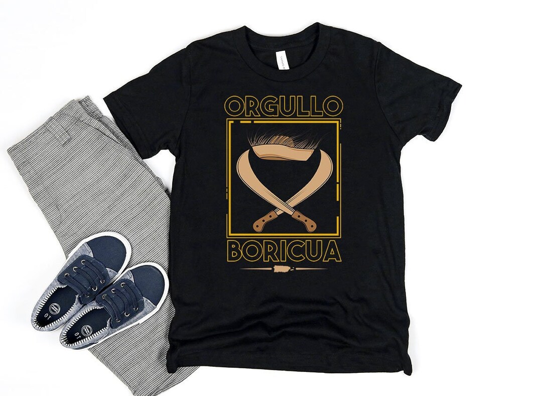 Youth Size | Orgullo Boricua Unisex Tshirt | Jibaro Pava Hat | Puerto ...