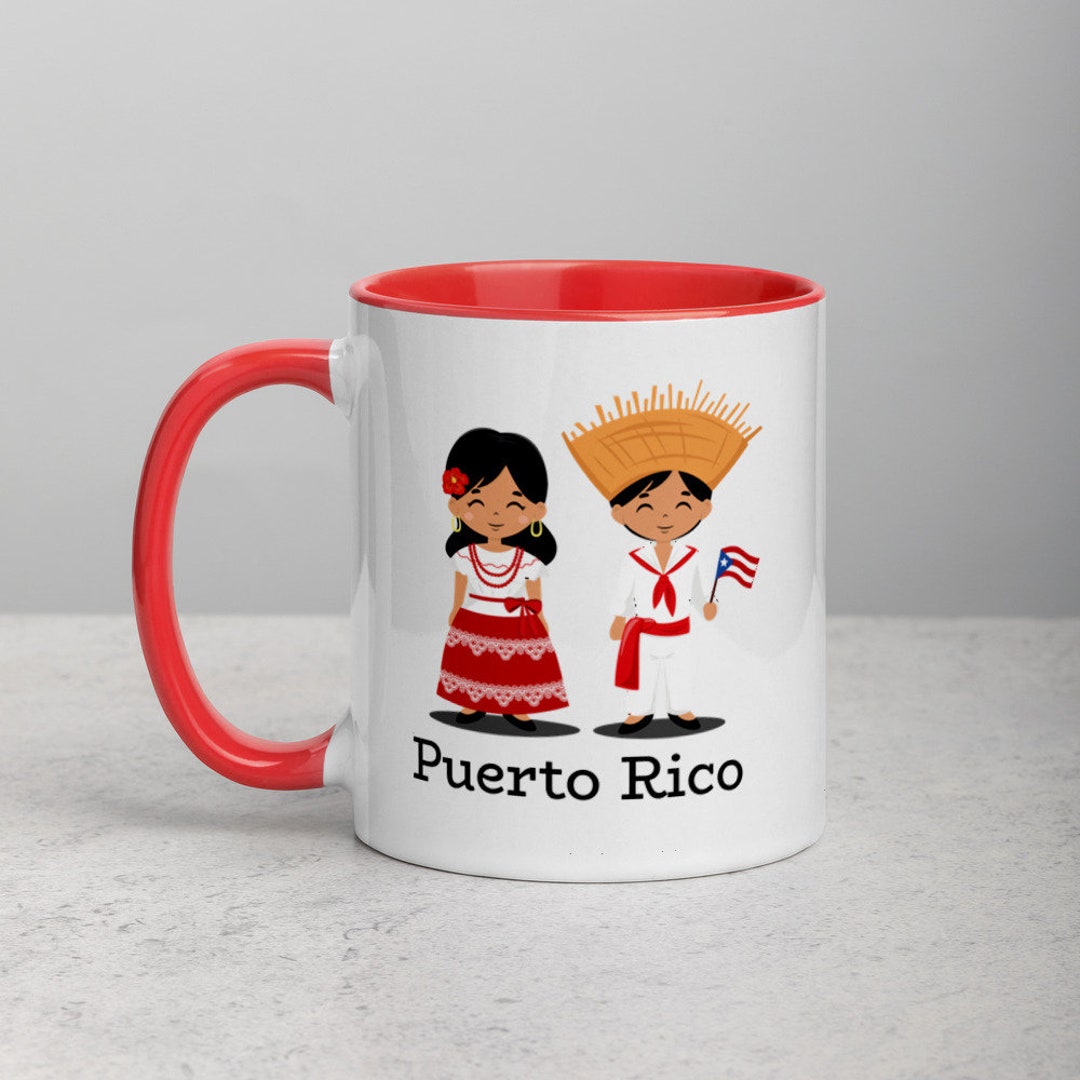 Puerto Rico Jibaro Kids 11oz Mug With Color | Puerto Rico Coffee Mug ...