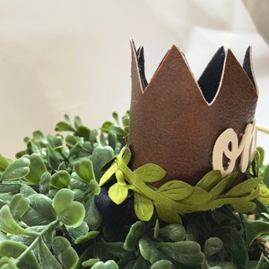 Wild One Birthday Crown | Boys Birthday Crown| Woodland Birthday Crown ...